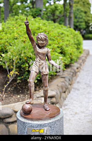 Japan, Honshu island, Kanto, Yotsugi, manga statue of Captain Tsubasa ...