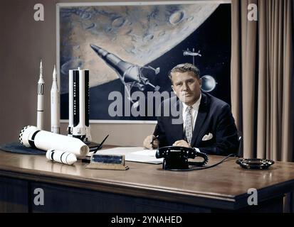 WENER von BRAUN (1912-1977) German-American aerospace engineer as ...