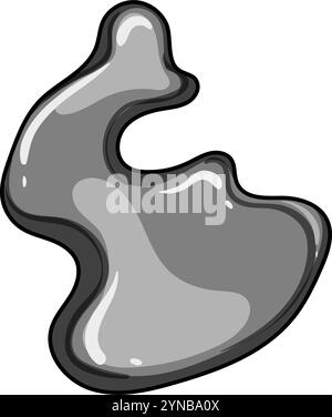 gallium metal liquid shapes cartoon vector illustration Stock Vector ...