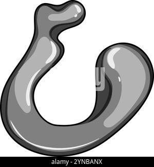 gallium metal liquid shapes cartoon vector illustration Stock Vector ...