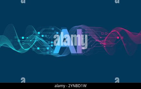 Quantum abstract circuitry illustration Stock Photo - Alamy