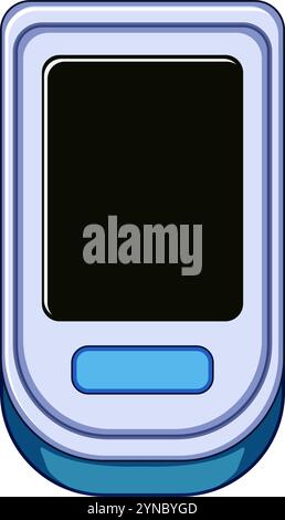 sensor oxygen fingertip monitor cartoon vector illustration Stock ...