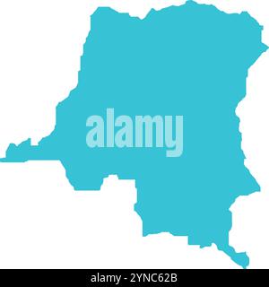 Angola MAP in Blue, Country Map, Angola, Border Map, Border line of ...