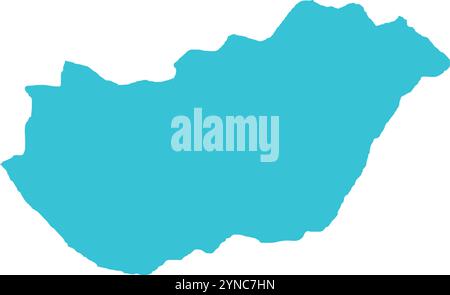 Map of Hungary, sign silhouette. World Map Globe. Vector Illustration ...