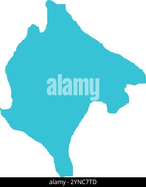 Map of Montenegro, sign silhouette. World Map Globe. Vector ...