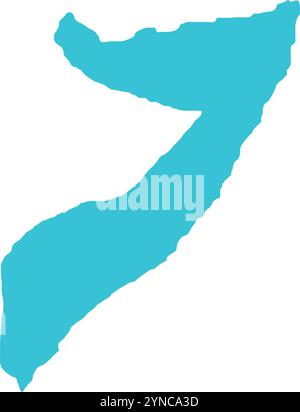 Somalia map. Borders of Somalia for your infographic. Vector country ...