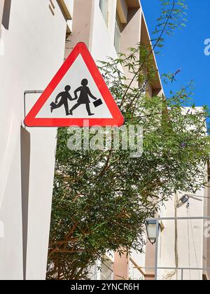 an illustration of children leaving school Stock Photo - Alamy