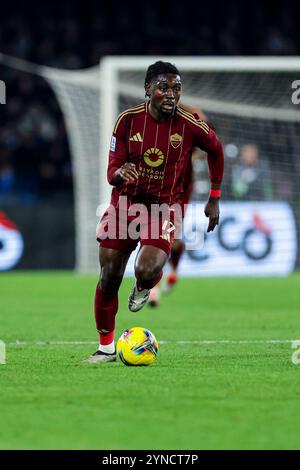 Roma's French midfielder Manu Kone looks during the Serie A football ...