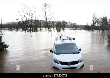 Today, the river Avon at Batheaston, Bath, Somerset, UK. reaches the ...