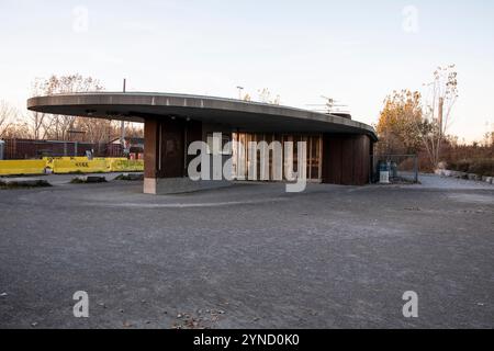 Amenities building at Tommy Thompson Park in Scarborough, Toronto ...
