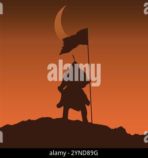 Muslim warrior in the desert illustration Stock Vector Image & Art - Alamy