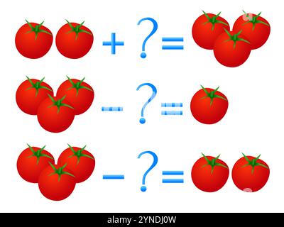Action relationship of addition and subtraction, examples with crocuses ...