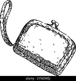 antique wallet sketch hand drawn vector Stock Vector Image & Art - Alamy