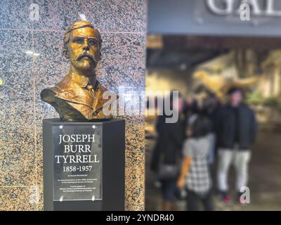 A Joseph Burr Tyrrell statue, a Canadian geologist, cartographer ...