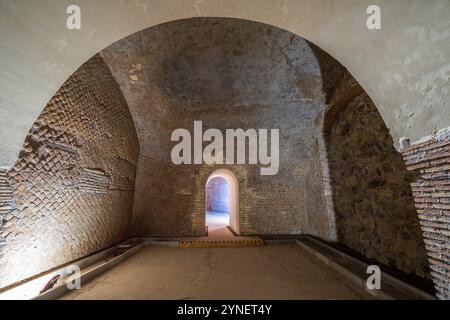 Inside the Mausoleum of Augustus in Rome, Italy. Interior of the tomb ...