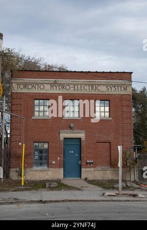 Historic Toronto Hydro-Electric System sign on Cherry Street in ...