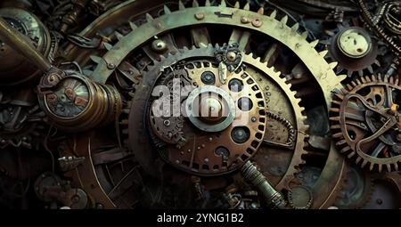 Steampunk Cogs and Gears with many teeth in a living room Stock Photo ...