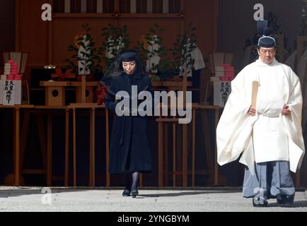 Japanese Princess Akiko of Mikasa attends the ceremony for late ...