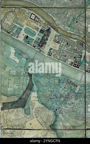 Carte inondations 1856 Lyon 04 Stock Photo - Alamy