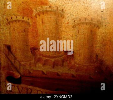 Castle, towers and fortified towns - Detail af a Painting of unknown ...