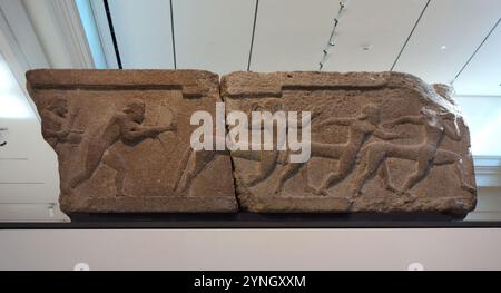 Centauromachy frieze from the Temple of Athena at Assos Stock Photo - Alamy