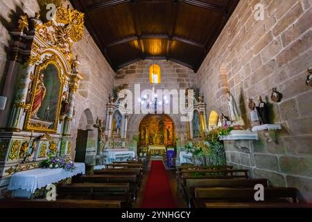 Interior of the church of the Santiago de Antas Monastery, Vila Nova de ...