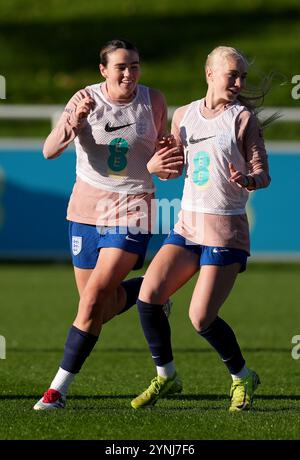 England's Grace Clinton during a training session at the Sportanlage Au ...