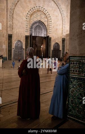 Evening prayer time at the Hassan II Mosque in Casablanca, Morocco on 8 ...