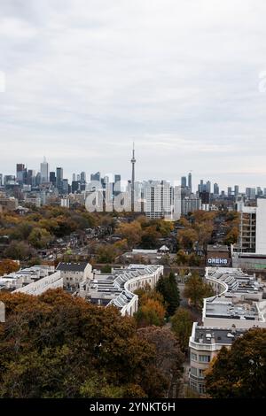 A view of buildings in downtown Toronto during the day viewed from the ...