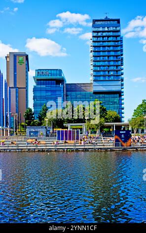 Holiday Inn and ITV Building, Salford Quays, Manchester, Lancashire ...
