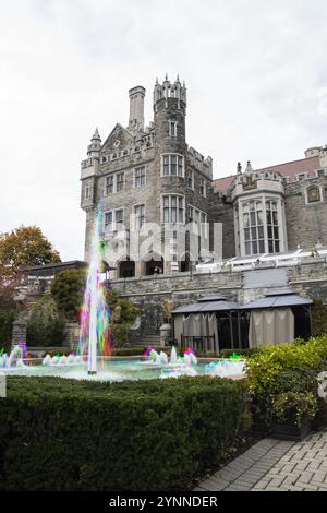 Water fountain tricolor effect at Casa Loma on Austin Terrace in ...