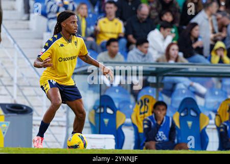 Goncalo Costa seen during Liga Portugal game between teams of GD ...