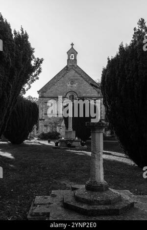 The Anglican Chapel a tudor style building and the Cross of Sacrifice ...