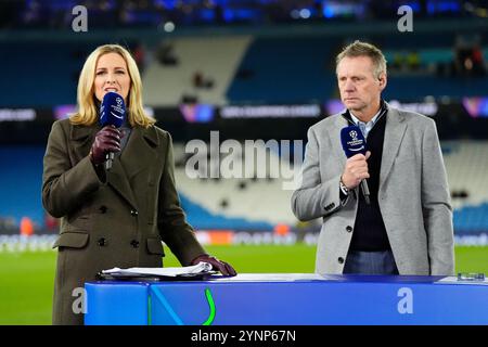 Presenter Gabby Logan ahead of the UEFA Champions League, league stage ...