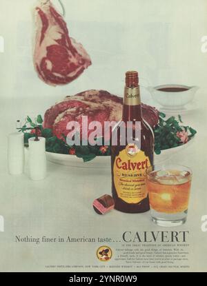 1950s USA Calvert Magazine Advert Stock Photo - Alamy