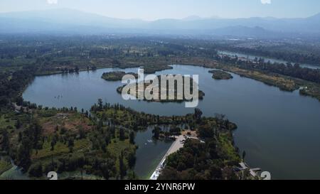 Xochimilco Ecological Park Aerial view of Xochimilco Ecological Park, a ...