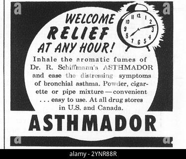 1950s USA Asthmador Magazine Advert Stock Photo - Alamy