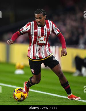Sheffield United's Sam McCallum during the Sky Bet Championship match ...
