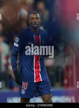 10 Ousmane DEMBELE (psg) - 25 Nuno MENDES (psg) during the Ligue 1 ...