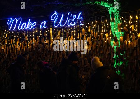 People make a wish during Luminate Sandringham, the Sandringham Estate ...