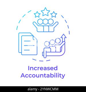 Increased regulation blue gradient concept icon Stock Vector Image ...