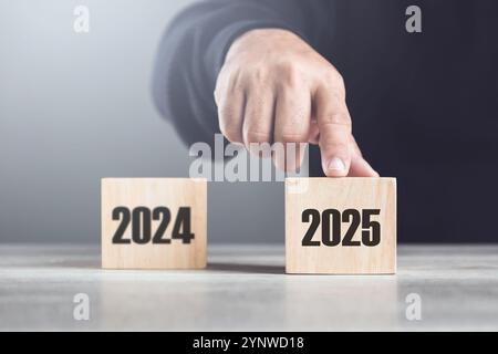 Replaces "2024" with "2025" using number blocks, symbolizing the ...