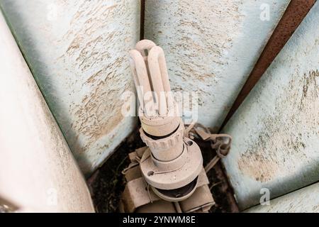 replacing old halogen lamp inside street light close up Stock Photo - Alamy