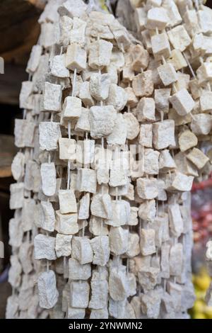 Chhurpi or durkha, a traditional cheese consumed in the Himalayan ...