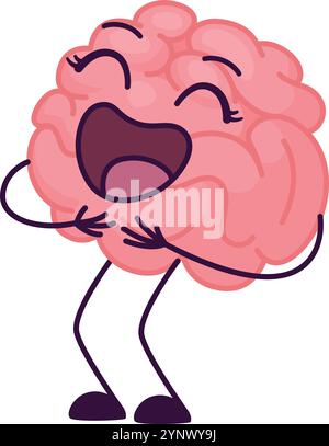 cartoon brain laughing Stock Vector Image & Art - Alamy