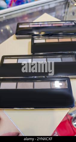 Set of eye shadows of different colors. Choice of shades. Holiday ...