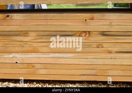 A timber delivery for a timber framed building. The raw materials to ...