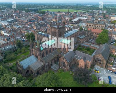 aerial view of Chester Cathedral, Cathedral Church Of Christ & The ...