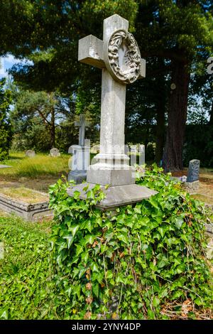 old historical cemetery in the churchyard in Corsham, UK Stock Photo ...