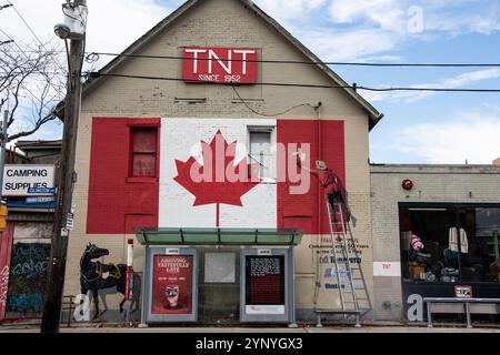 TNT Canadian flag mural on Lakeshore Boulevard West in Etobicoke ...